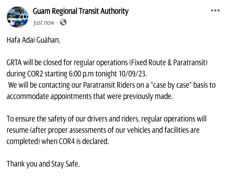 Travel Tips | GRTA - Guam Regional Transit Authority